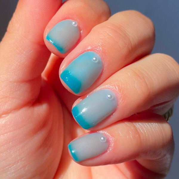 blue-french-tips – Nailboo®