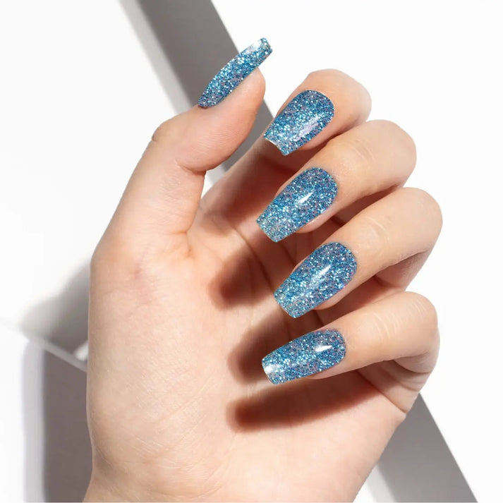 Crystal Blue Nails | Get The Day Glam Nail Powder | Nailboo®